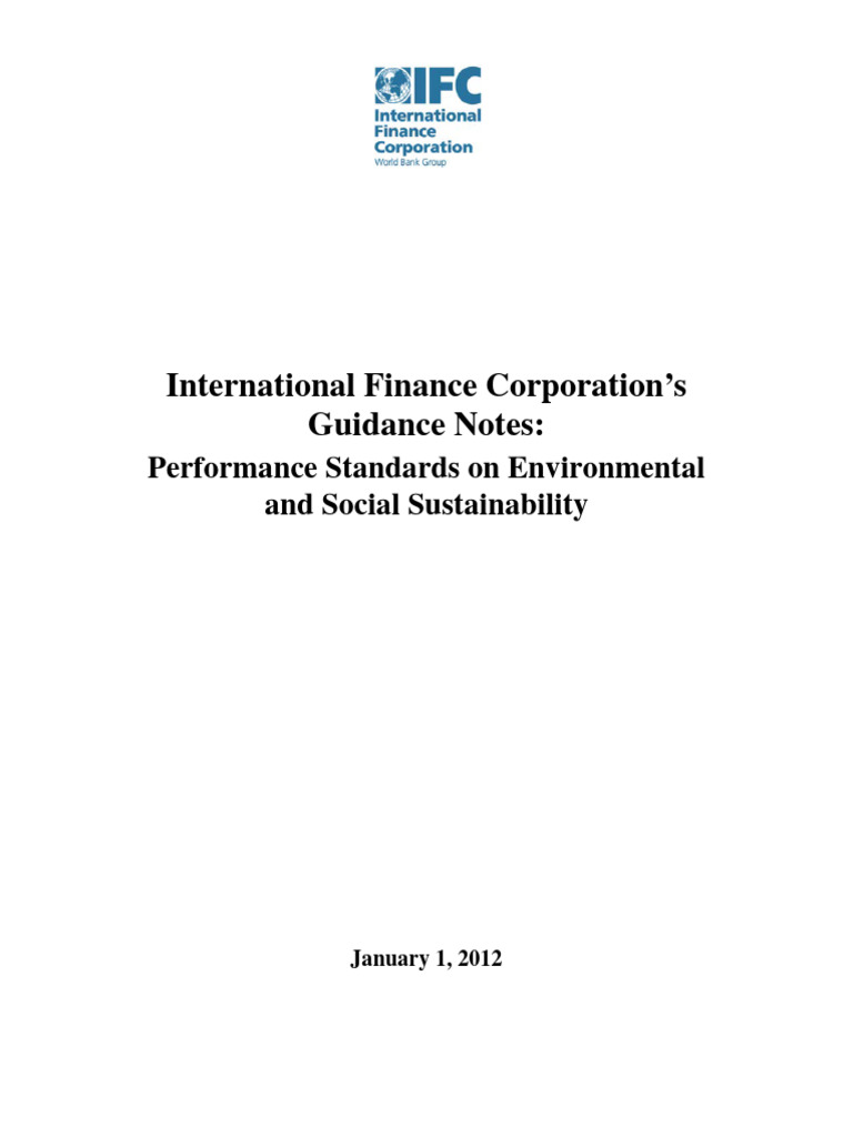 IFC Guidance Notes PS | PDF | Risk | Environmental Impact Assessment