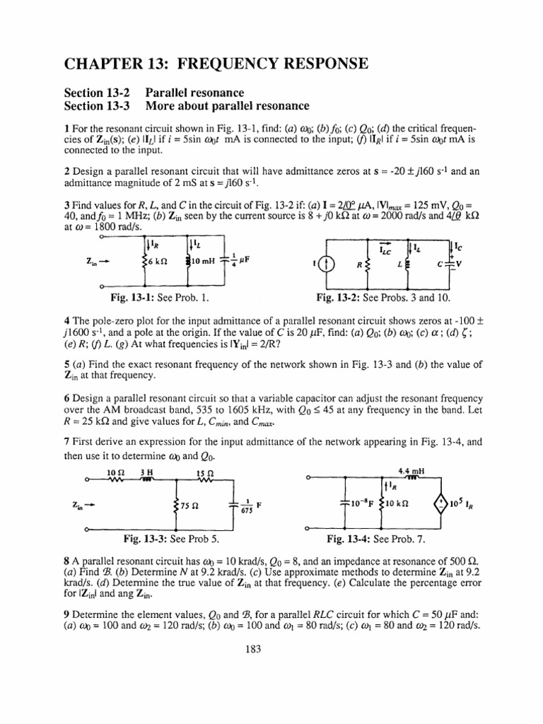 Parallel Resonance Circuit Analysis | PDF