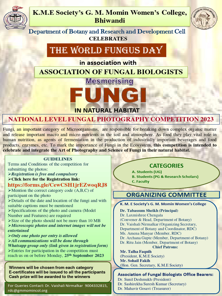 Final Flyer - Fungal Photography | PDF | Fungus | Organisms