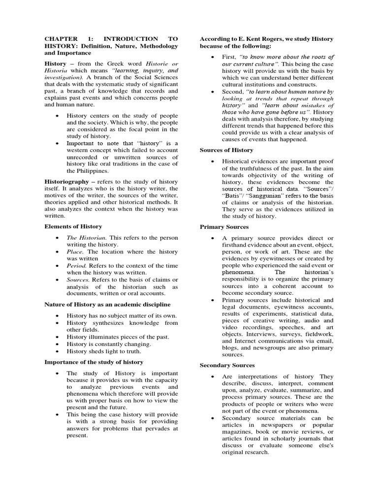 Chapter 1 4 Reviewer RPH | PDF