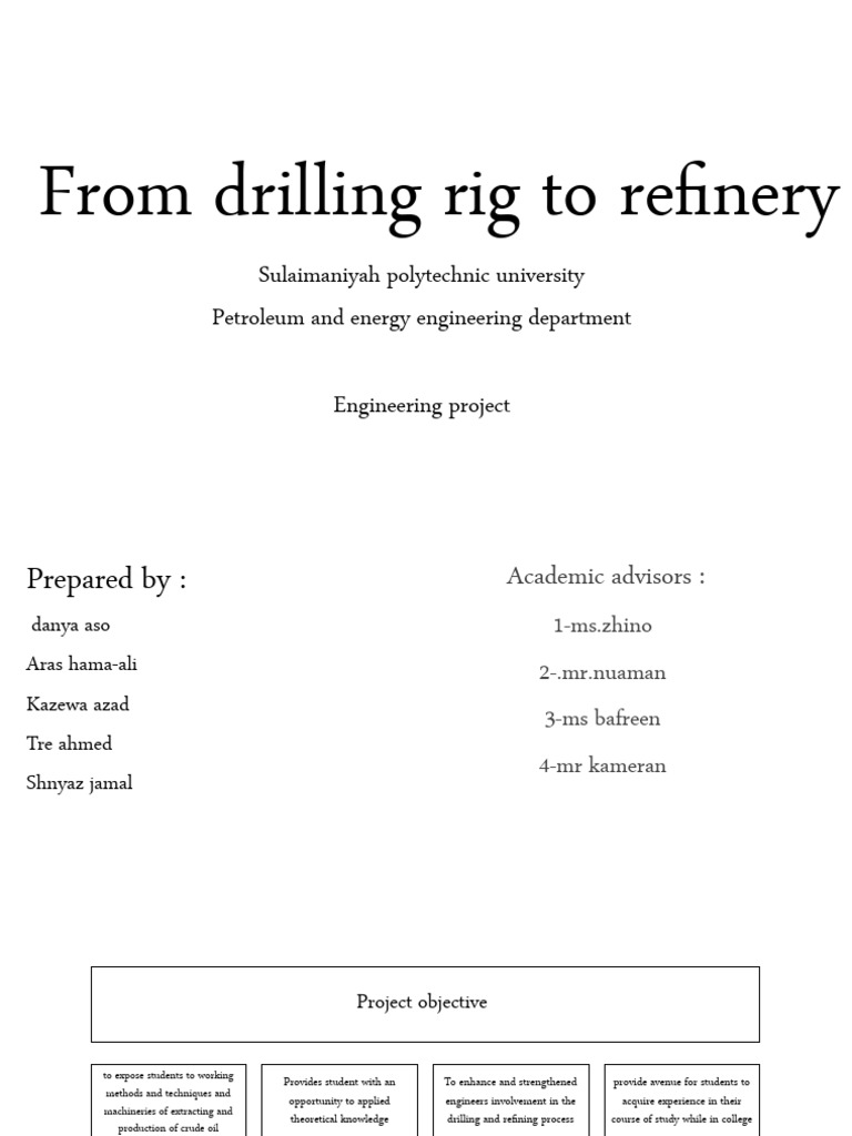 Drilling Rig and Refinery Model Overview | PDF | Petroleum | Oil Refinery