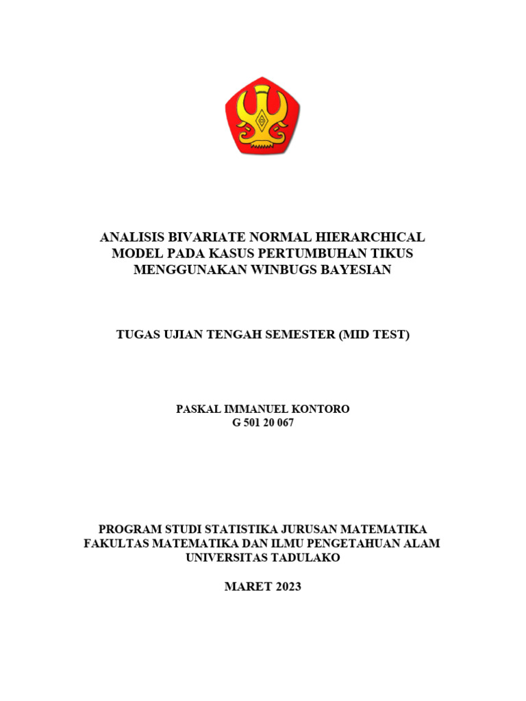 Model Hierarkis Pertumbuhan Tikus dengan WinBUGS | PDF