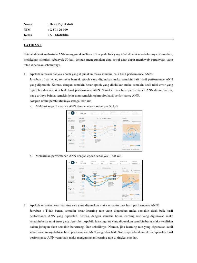 Dewi Puji Astuti - G50120009 - Latihan 1 JST-1 | PDF | Metode & Bahan Ajar