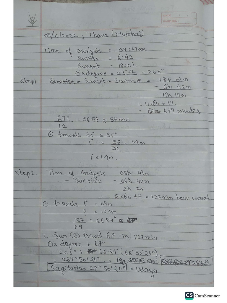 Udayam Calculation | PDF