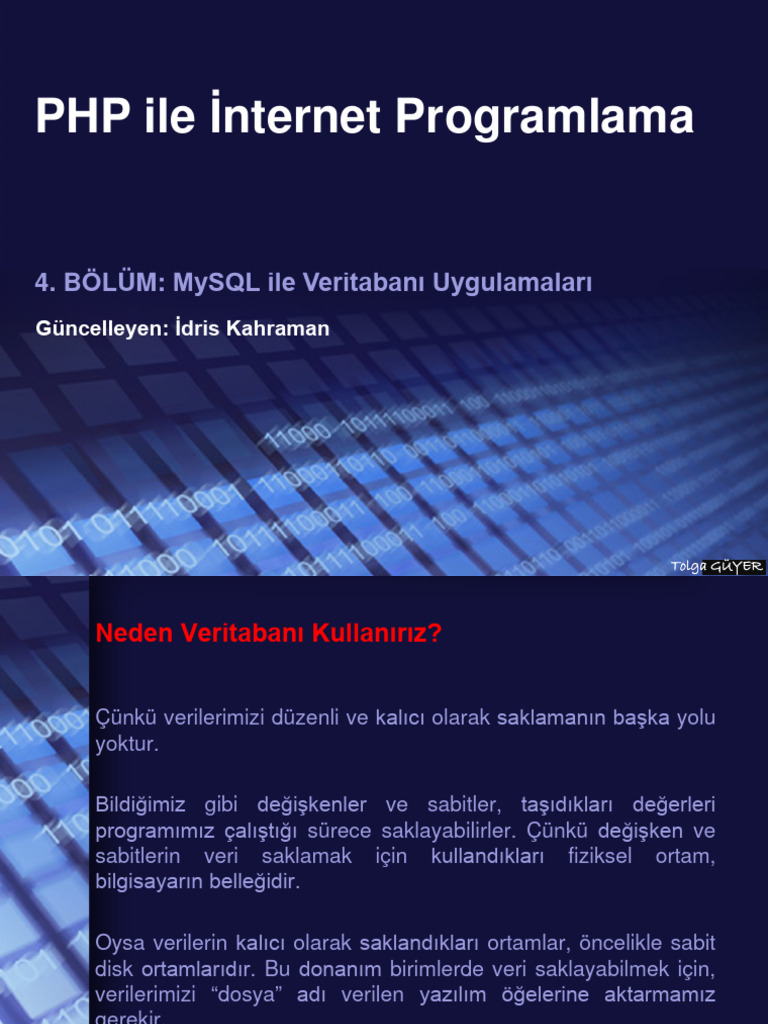 PHPileInternetProgramlama_5 | PDF