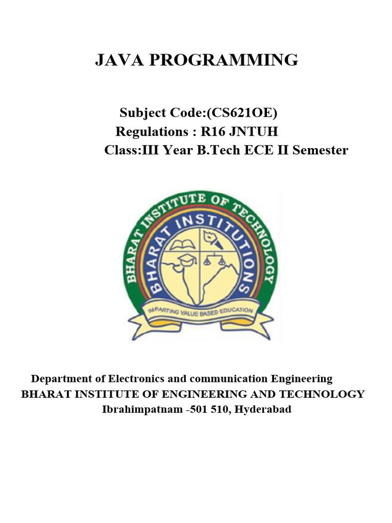 Ece Java Pdf Method Computer Programming Class Computer Programming