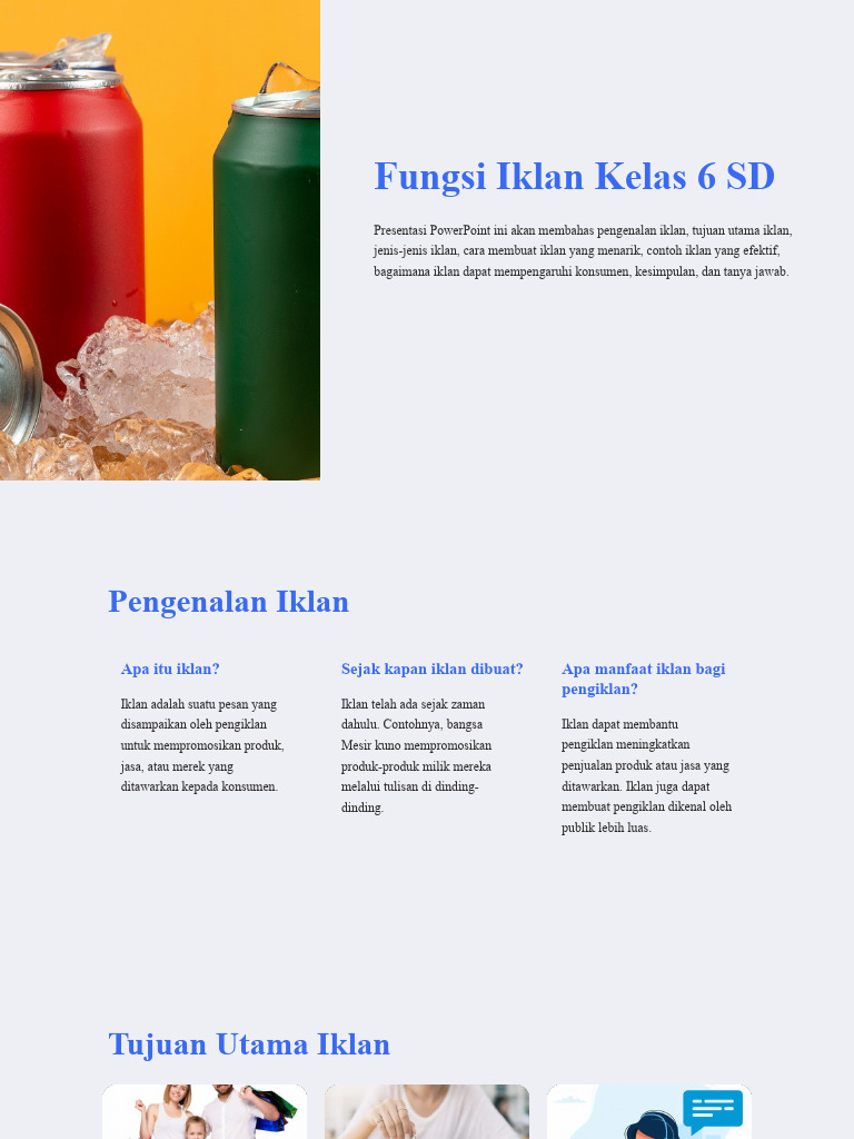 Materi Iklan untuk Kelas 6 SD | PDF