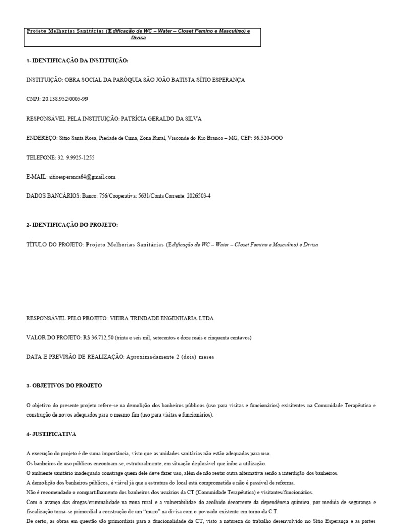 Modelo Projeto Pena Pecuniaria 2023 | PDF