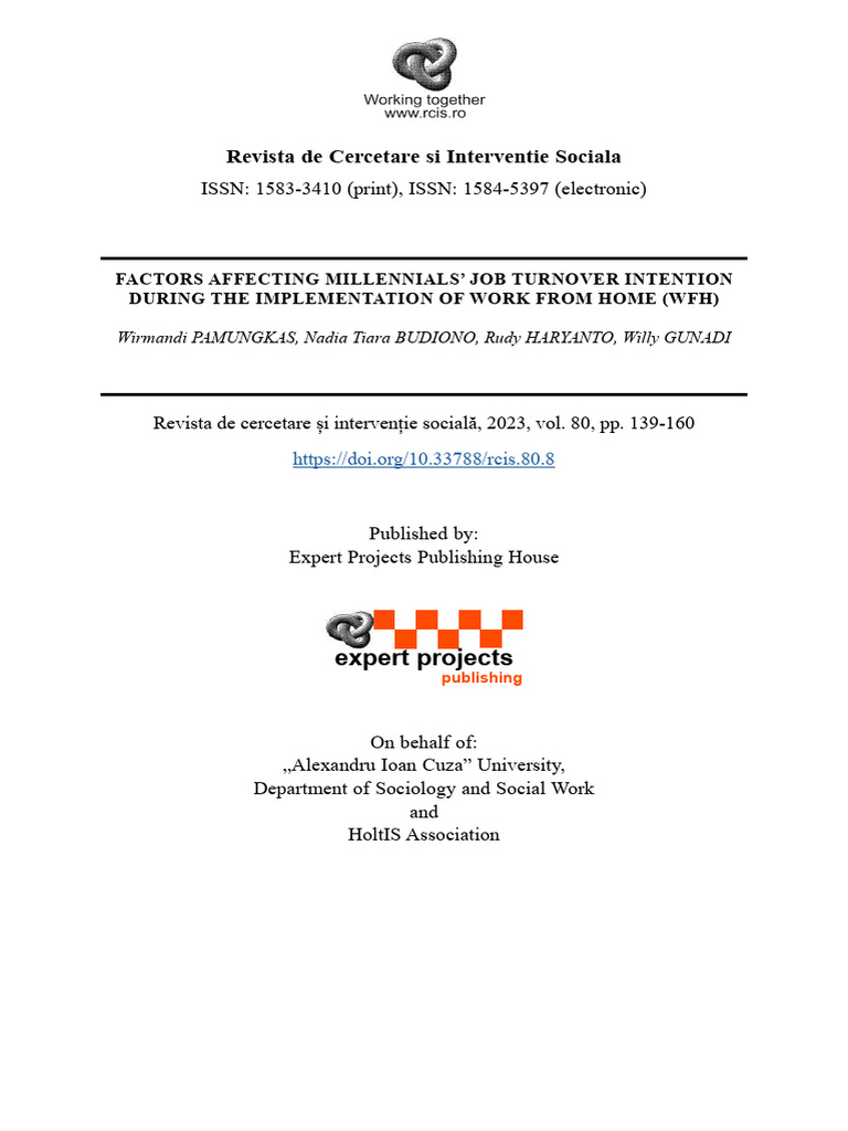 Millennial Job Turnover in WFH Context | PDF | Business | Social Science