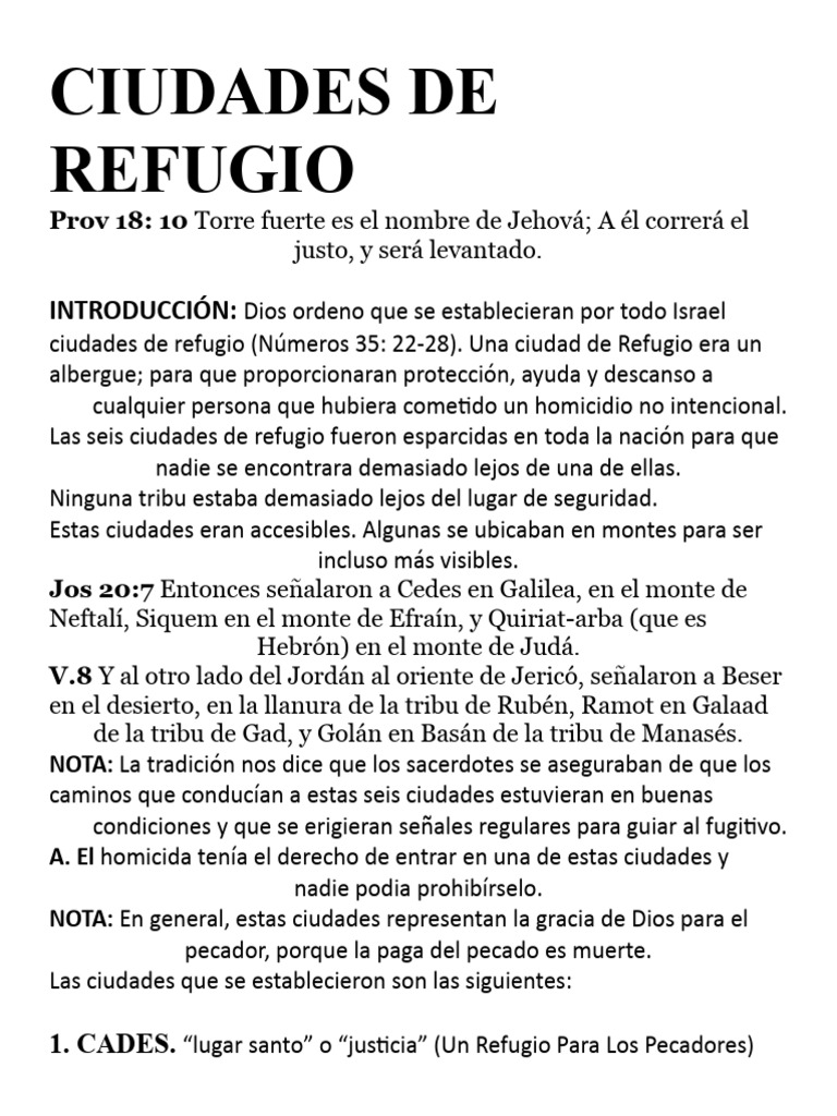Ciudades de Refugio | PDF