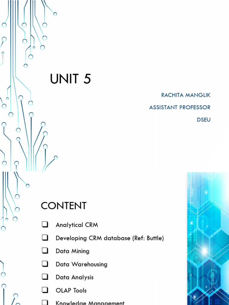 Unit 5 Analytical CRM | PDF