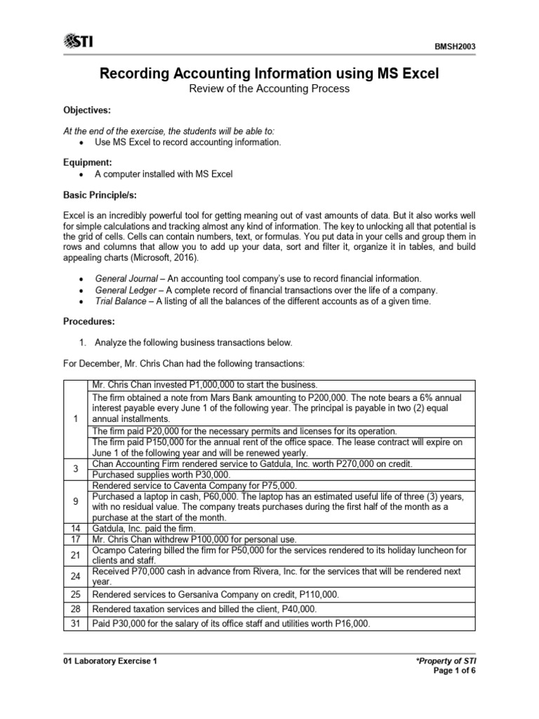 01 Laboratory Exercise 1 | PDF