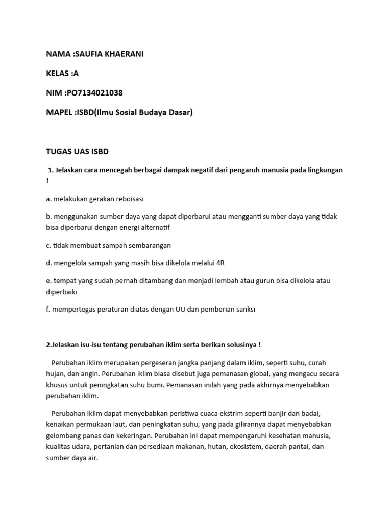 Solusi Lingkungan dan Sosial Budaya | PDF