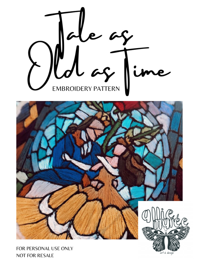 Tale As Old As Time: Embroidery Pattern | PDF | Home & Garden