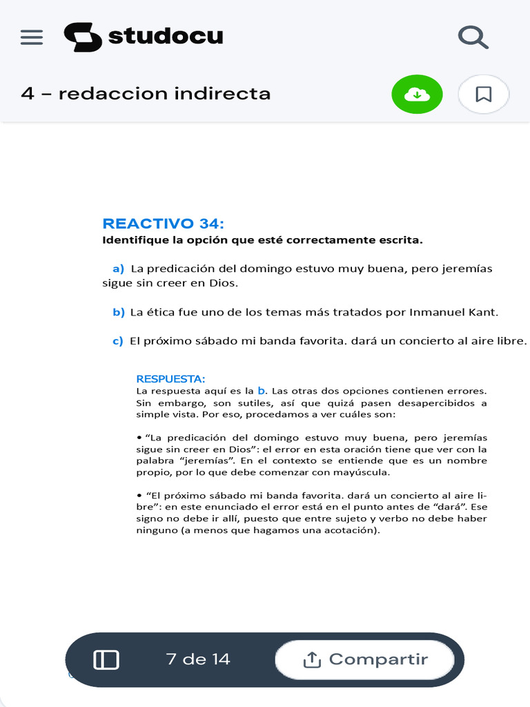 4 - Redaccion Indirecta - 40 EJERCICIOS de REDACC | PDF
