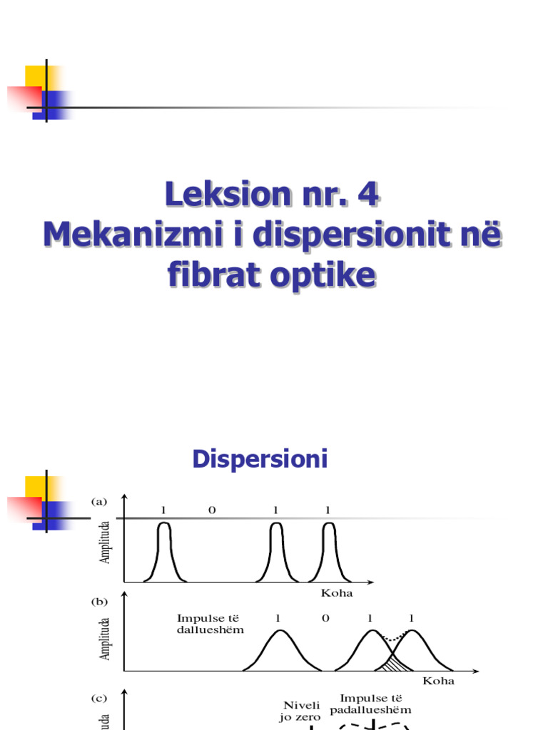 Leksion Nr. 4-Dispersioni Ne Fibrat Optike | PDF