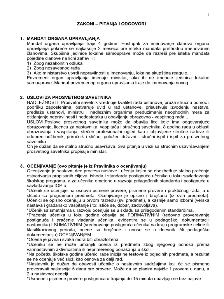 Skripta Ispit Za Licencu Pitanja I Odgovori Pdf