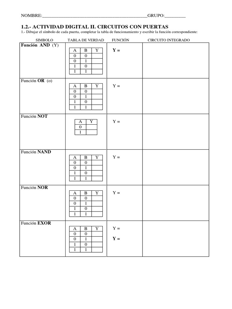 Ele Act 1 2 Digital | PDF | Lógica matemática | Matemáticas