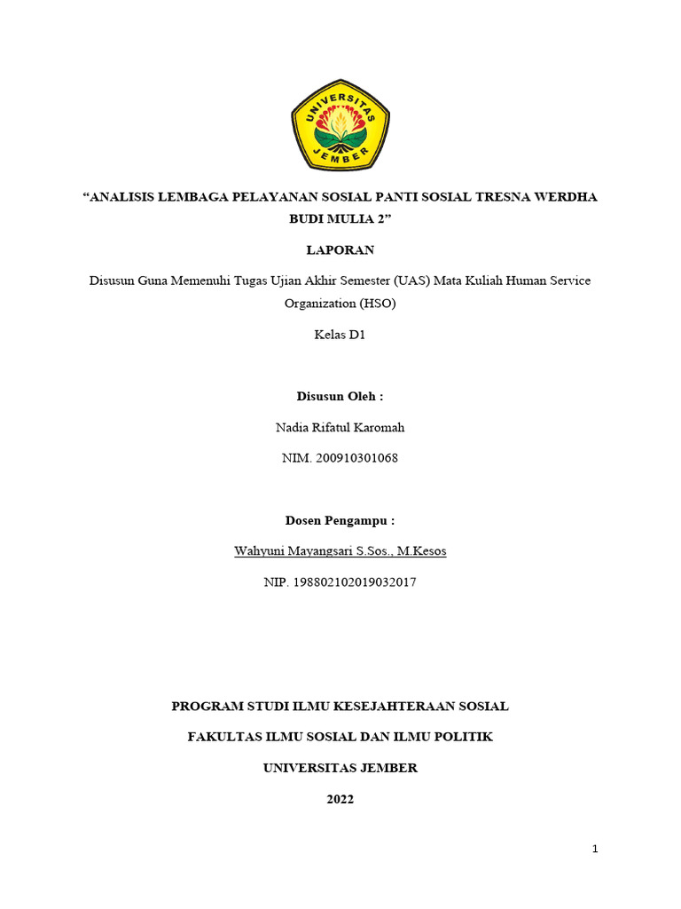 UAS HSO LAPORAN | PDF