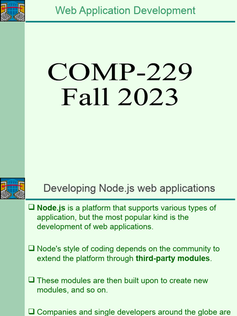 COMP229WEEK2 - Developing Node - Js Web Application11 | PDF | Networking | Web Server