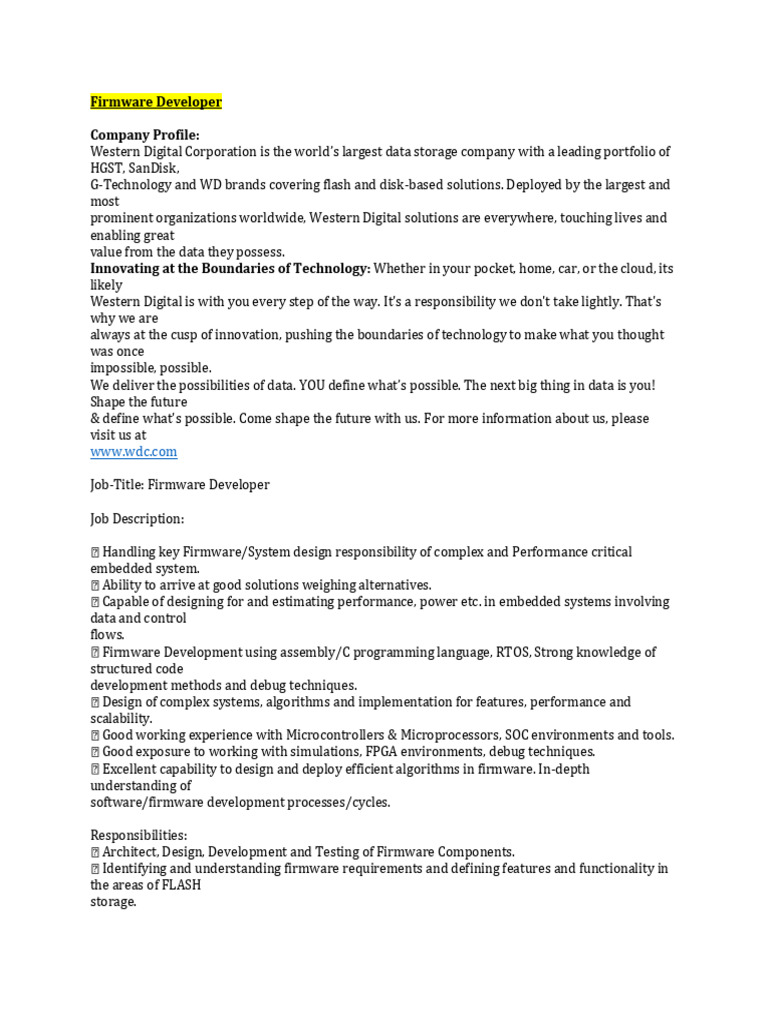 Firmware Dev | PDF | Embedded System | Computer Science