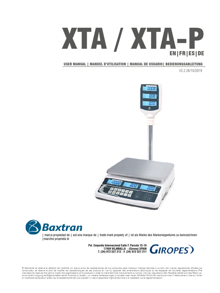 Xta User Manual en FR Es de v22 | PDF