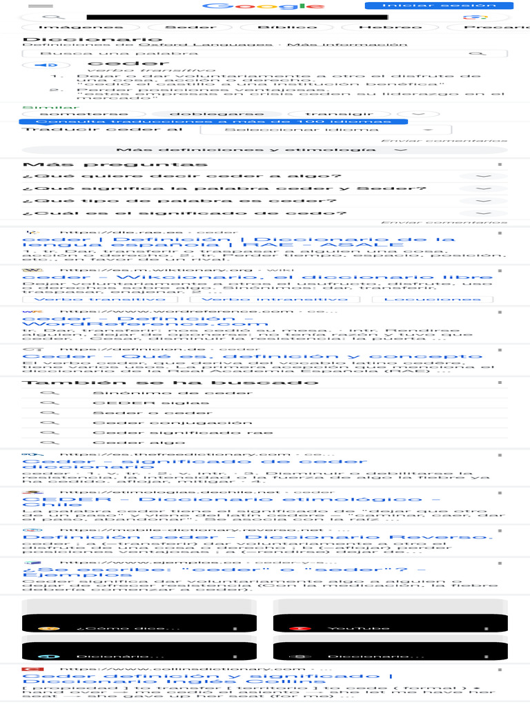 Significado de Ceder - Buscar Con Google | PDF