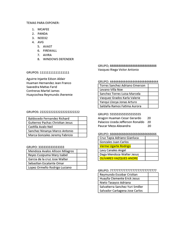 Temas para Exponer | PDF