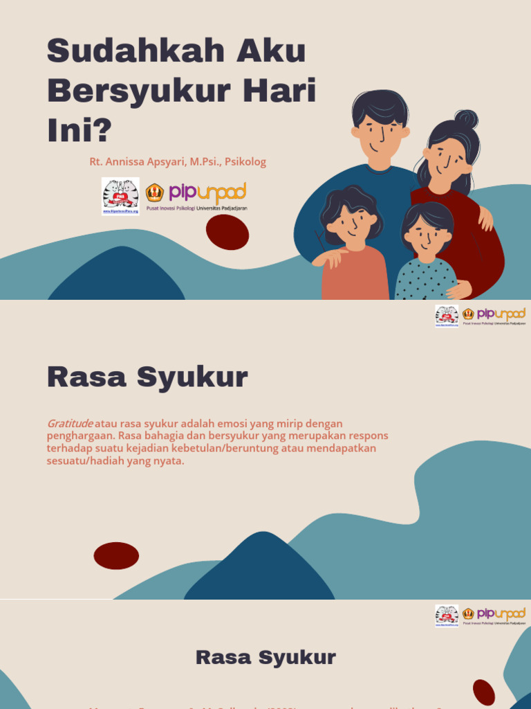 Manfaat dan Cara Menumbuhkan Rasa Syukur | PDF