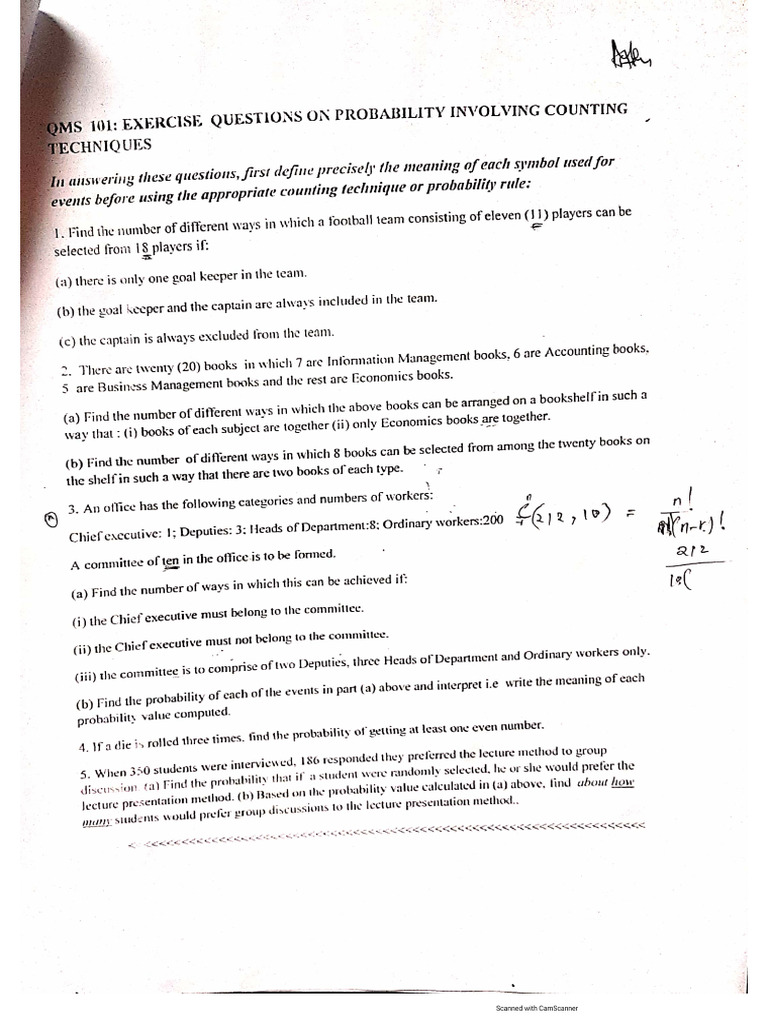 Probability Question | PDF