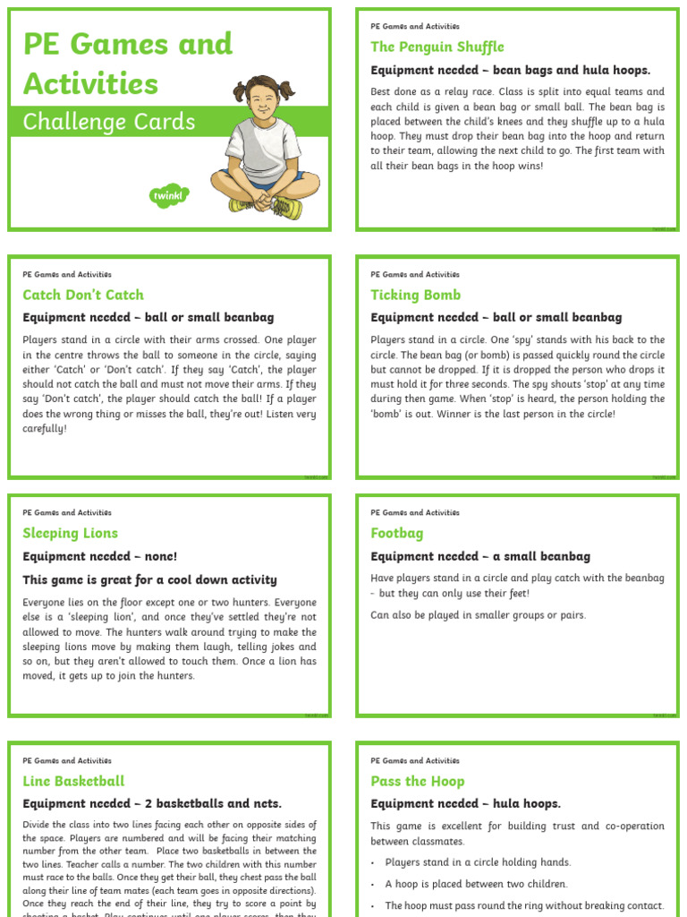 Fun PE Games and Activities for Kids | PDF