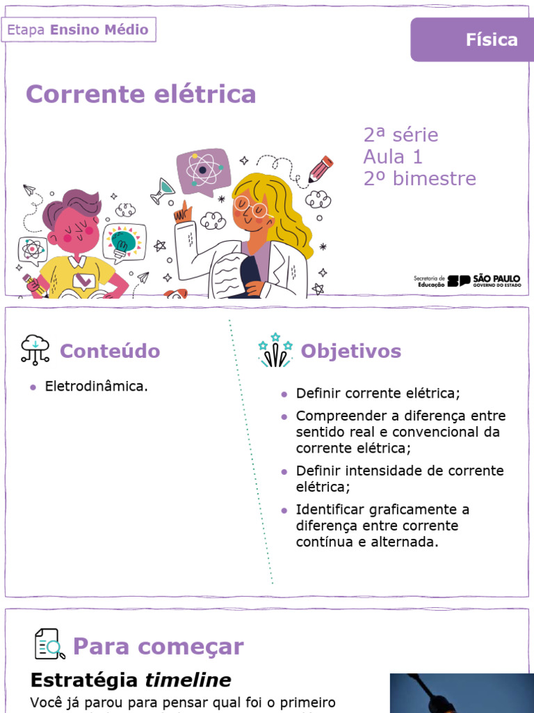 1 Aula - 2º Bi - 2EM - Corrente Elétrica | PDF