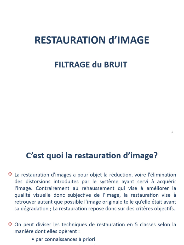 Restauration | PDF