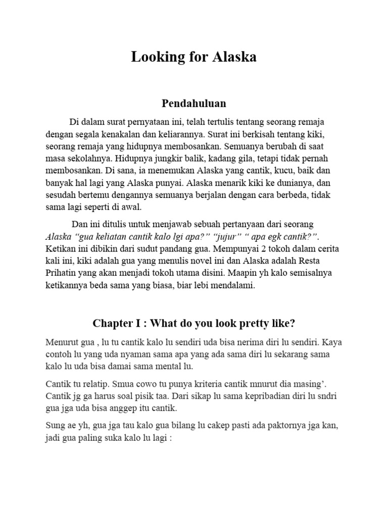 Looking For Alaska | PDF | Puisi