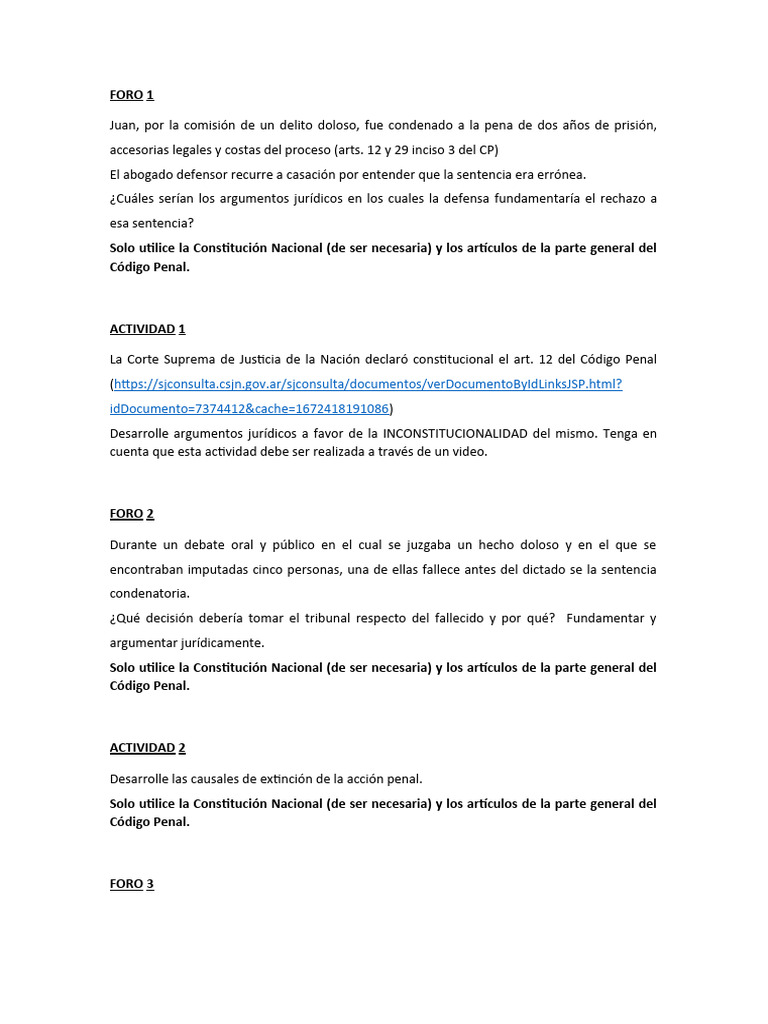 Foros y Actividades 2023 | PDF | Derecho penal | Justicia