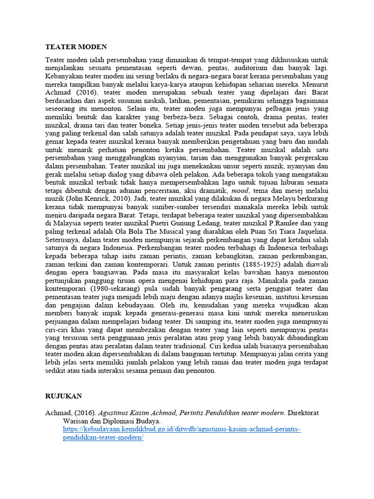 Teater Moden (Improvisasi) | PDF | Seni