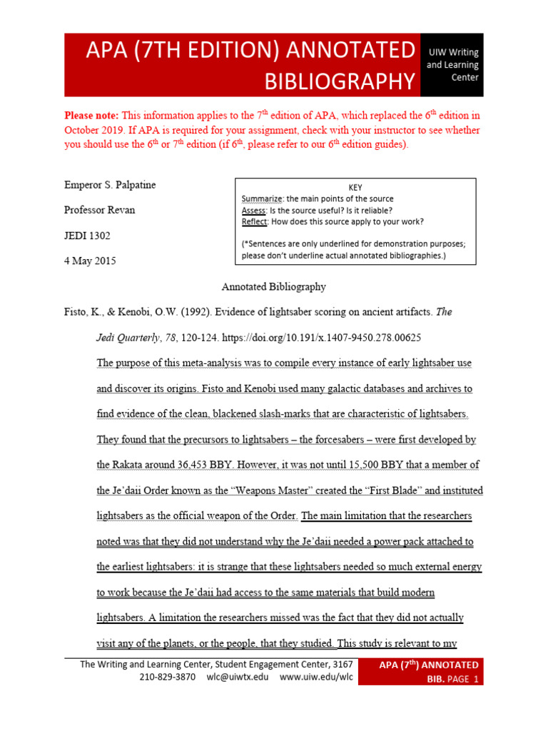 Apa Annotated Bibliography 7th Ed | PDF | Social Science | Foreign ...