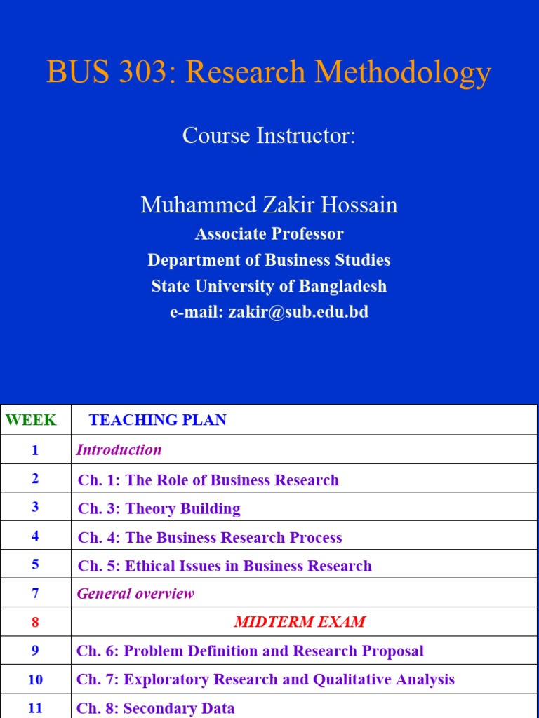 Business Research Methodology | PDF