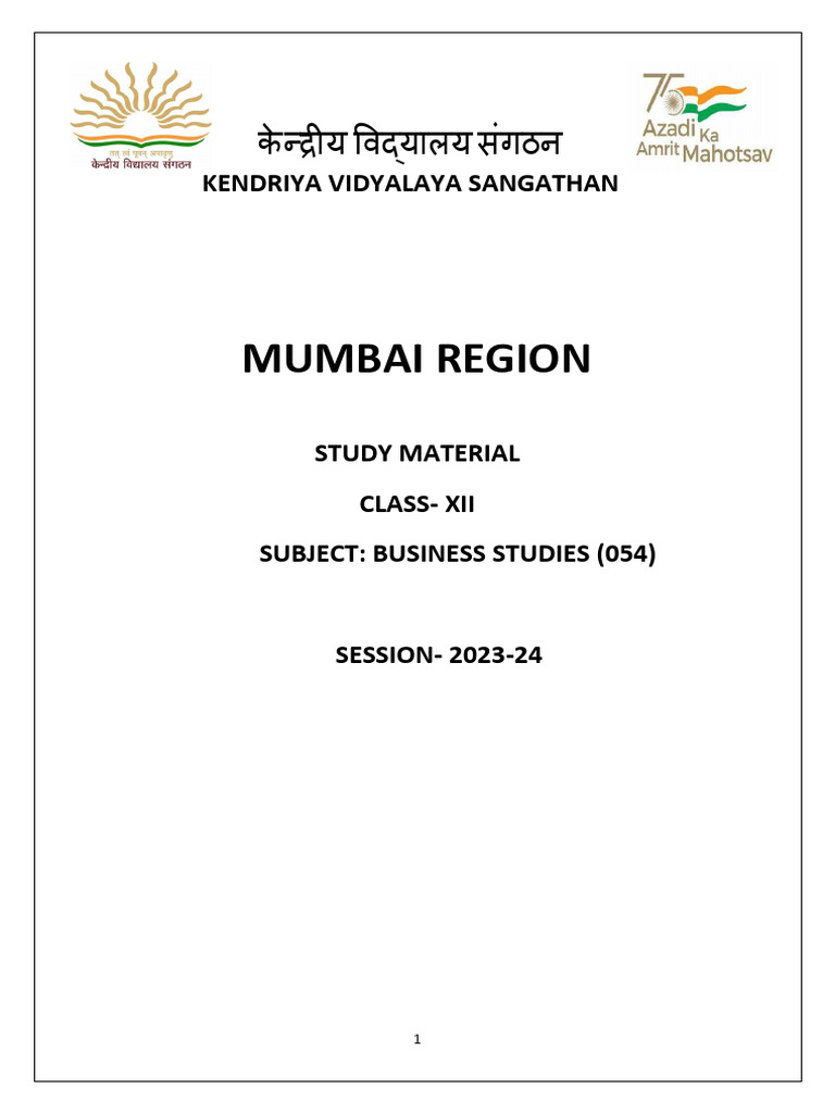 Class 12th - QuestionBank - BST | PDF