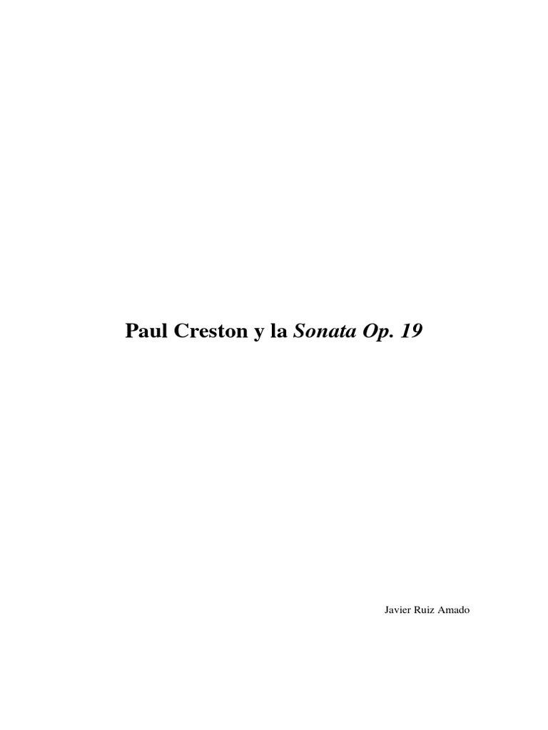 Creston | PDF | Variación (música) | Las artes escénicas