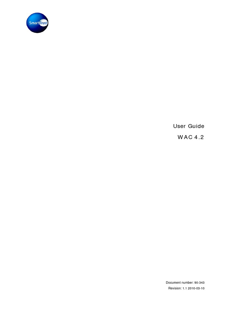 WAC 4.2 - User - Guide | PDF | Port (Computer Networking) | Http Cookie