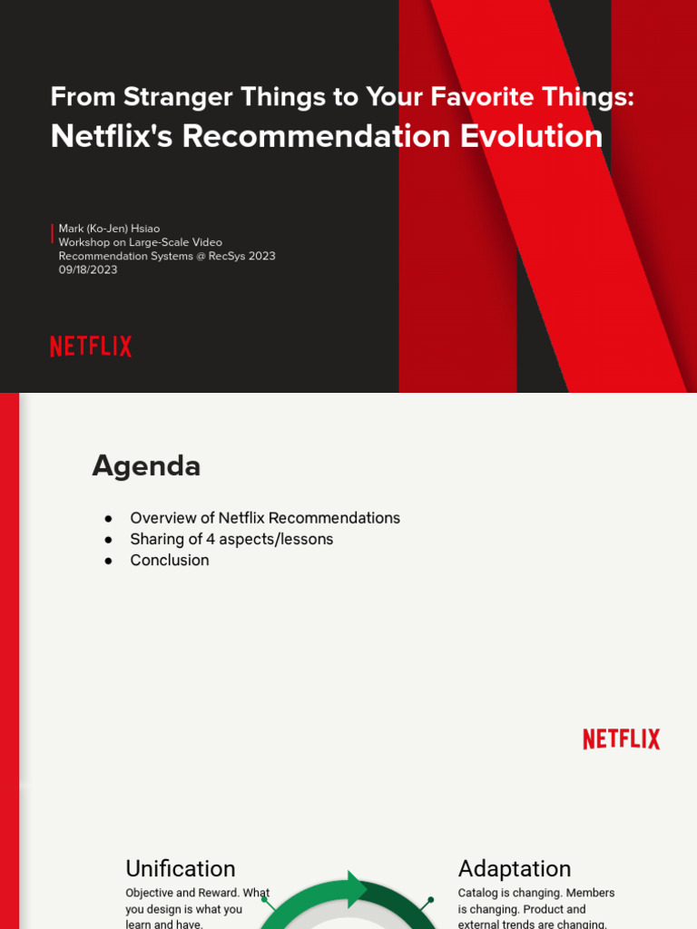 RecSys 2023 Workshop - From Stranger Things To Your Things Netflix's ...
