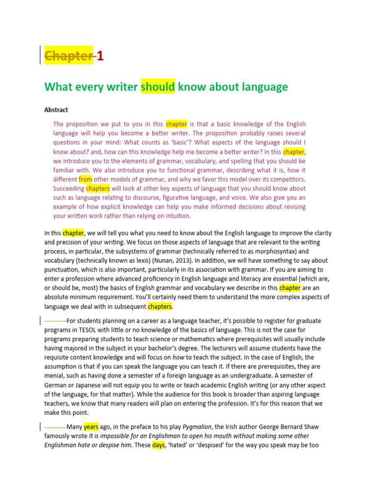 Nunan CH01 | PDF | Part Of Speech | English Language