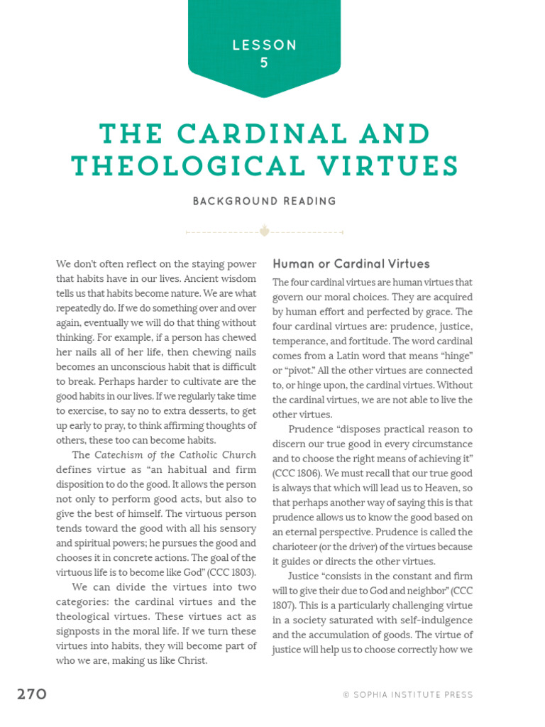 The Cardinal and Theological Virtues | PDF