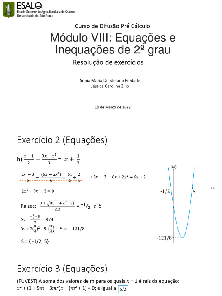 Módulo 8 - Exercícios | PDF