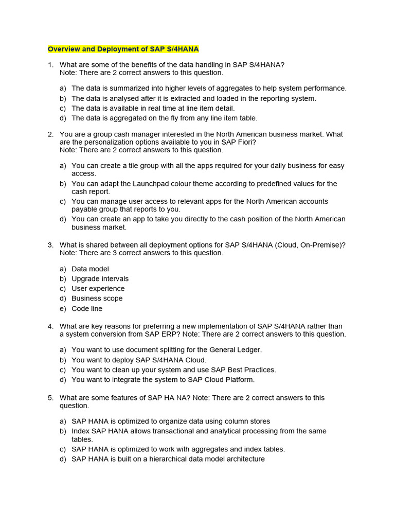 SAP FI Certification Sample Questions and Answers Dump | PDF ...