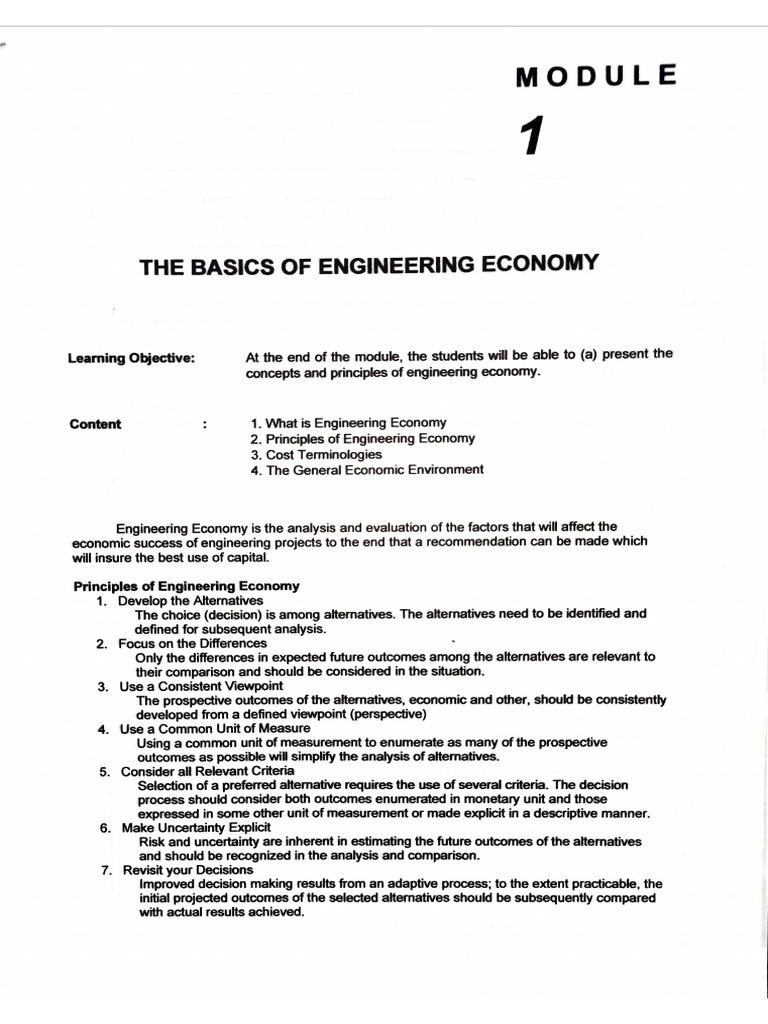 ECON - ENGINEERING_ECONOMICS_NOTES | PDF