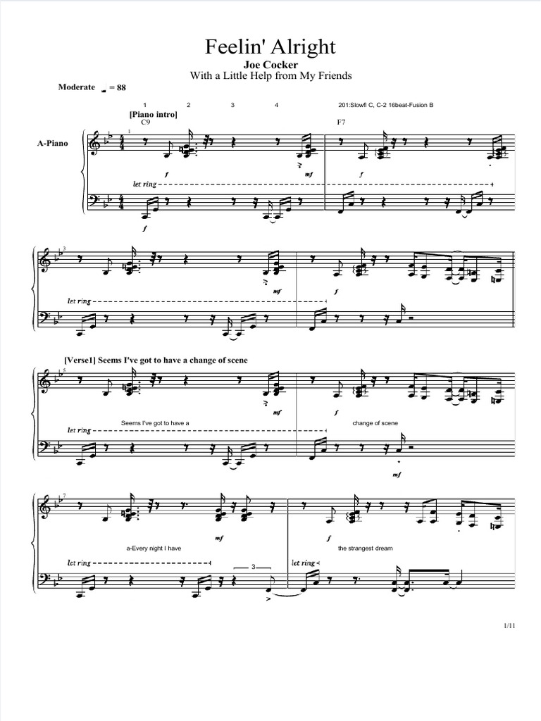 Joe Cocker Feelin Alright | PDF
