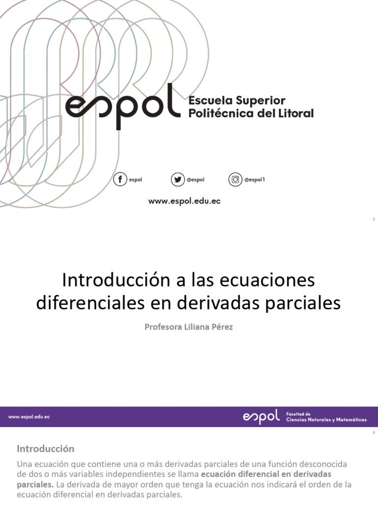 Introduccion A Las Ecuaciones Diferenciales en Derivadas Parciales. (Autoguardado) | PDF ...