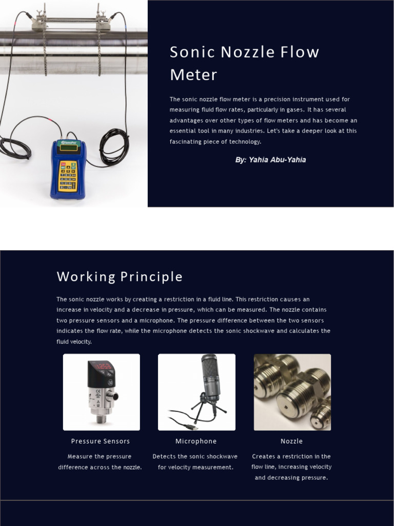 Sonic Nozzle Flow Meter Overview | PDF | Flow Measurement | Nozzle